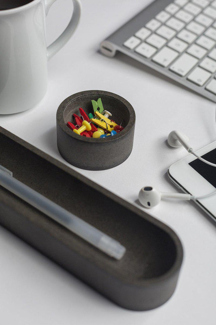 IULIA Grey Round Paper Clip Holder – Iulia Shop