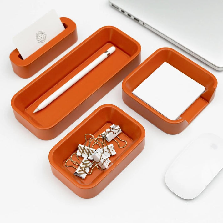 Orange Desk Organizer Set – Iulia Shop